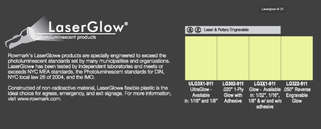 Lámina LaserGlow de Rowmark – WEDO prints shop online